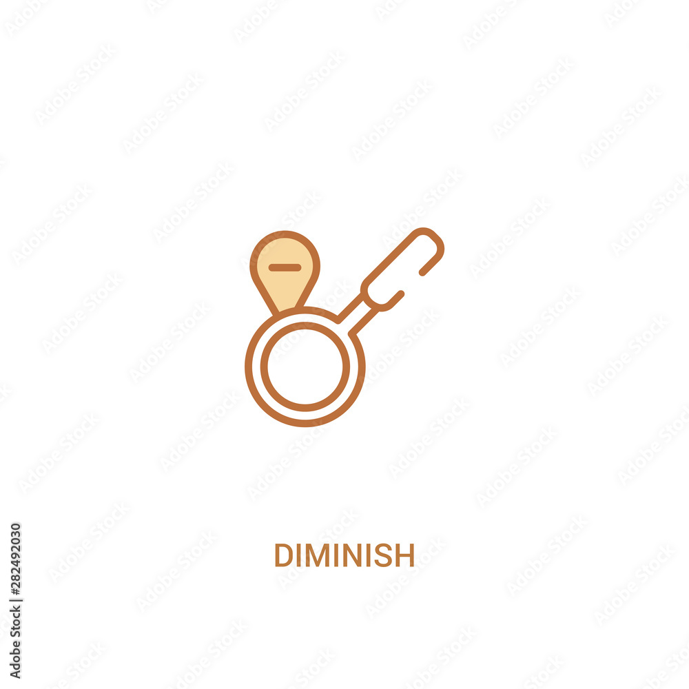 diminish concept 2 colored icon. simple line element illustration ...
