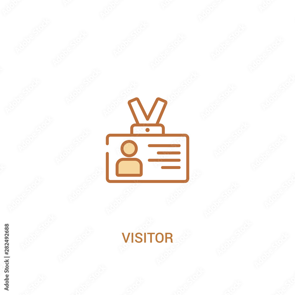 visitor concept 2 colored icon. simple line element illustration ...