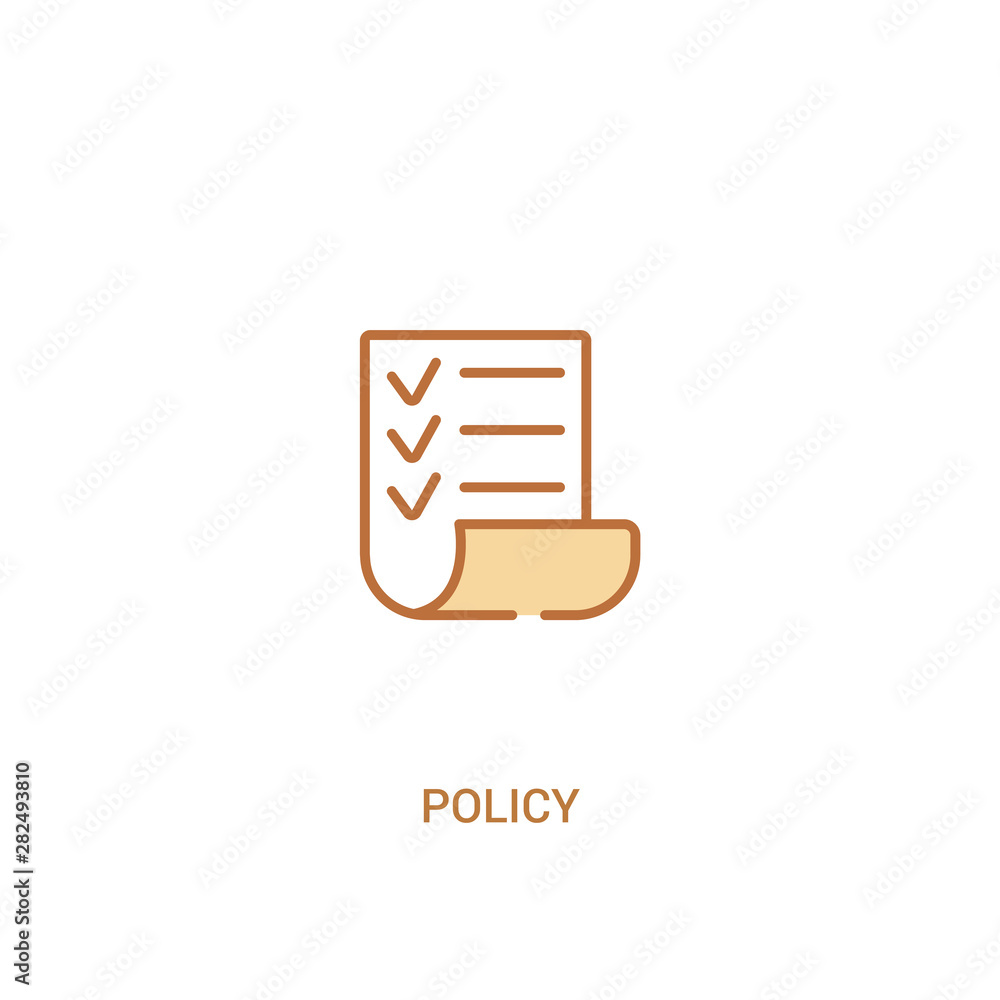 policy concept 2 colored icon. simple line element illustration ...