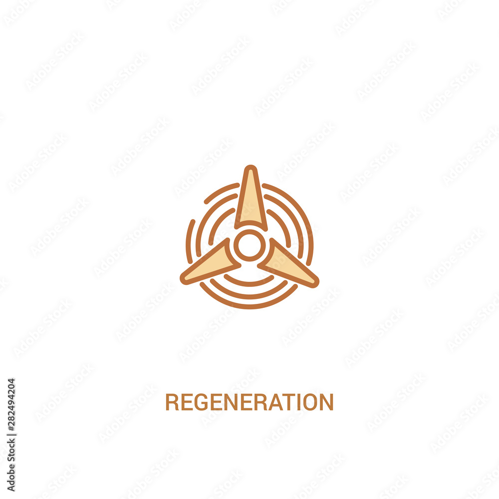 regeneration concept 2 colored icon. simple line element illustration ...