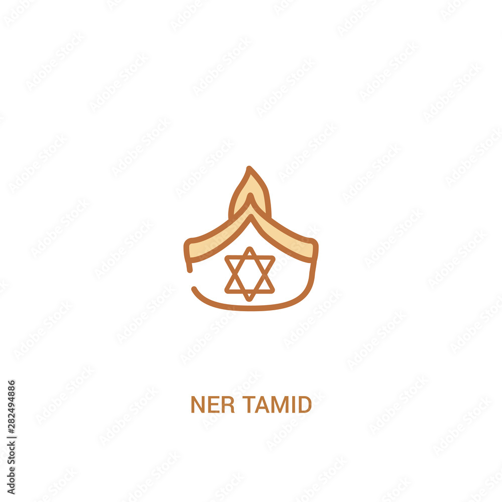 ner tamid concept 2 colored icon. simple line element illustration ...