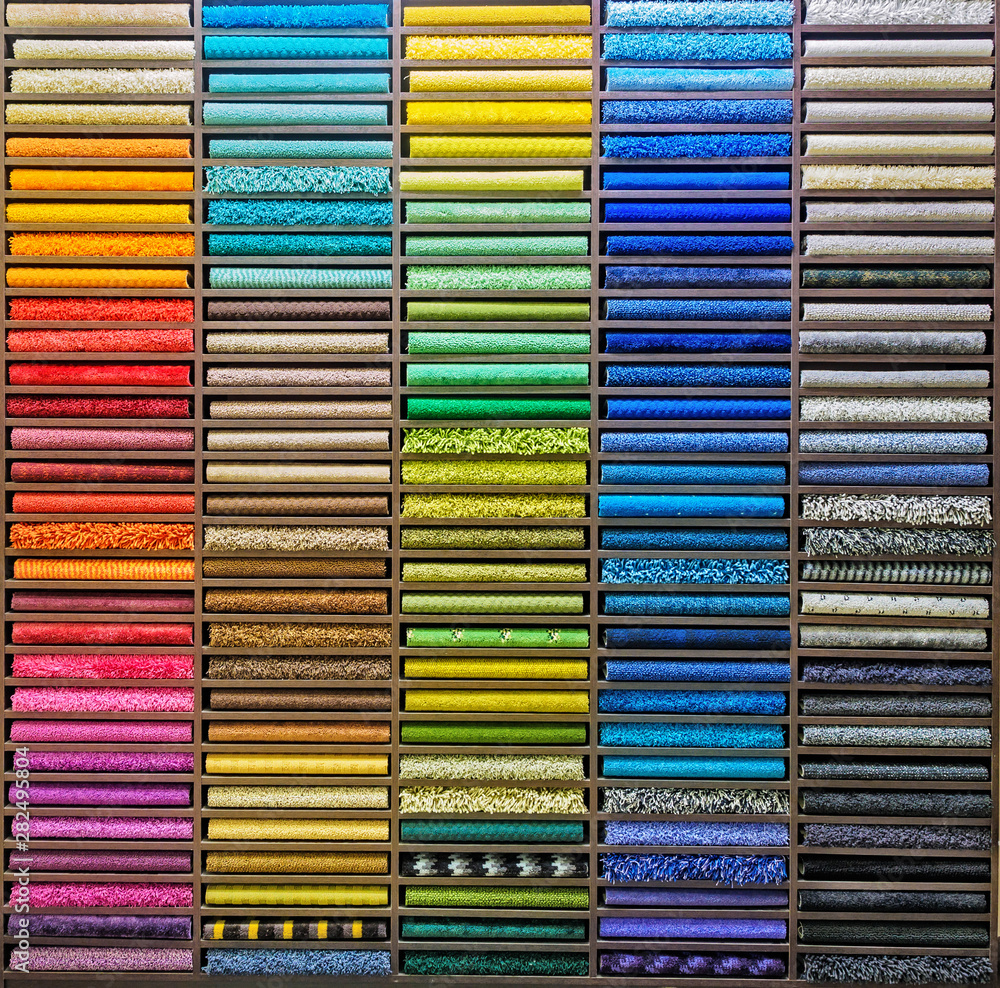 Pattern of carpet. The color palette of the carpet. samples of multi ...