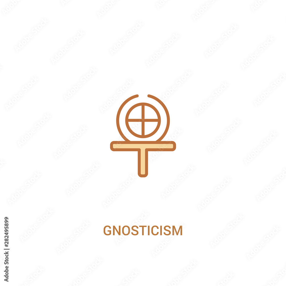 gnosticism concept 2 colored icon. simple line element illustration ...