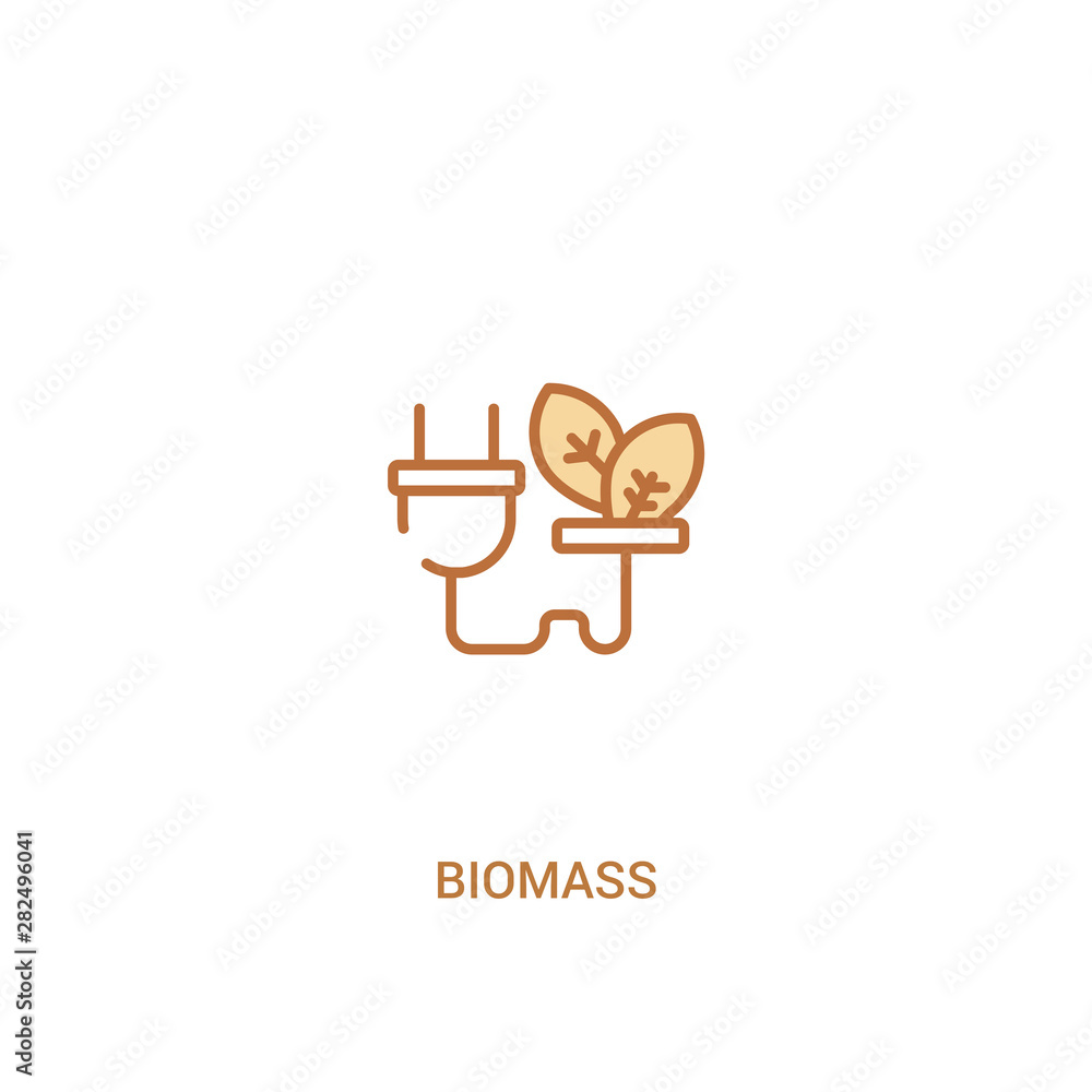 biomass concept 2 colored icon. simple line element illustration ...