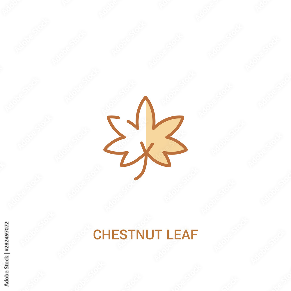 chestnut leaf concept 2 colored icon. simple line element illustration ...
