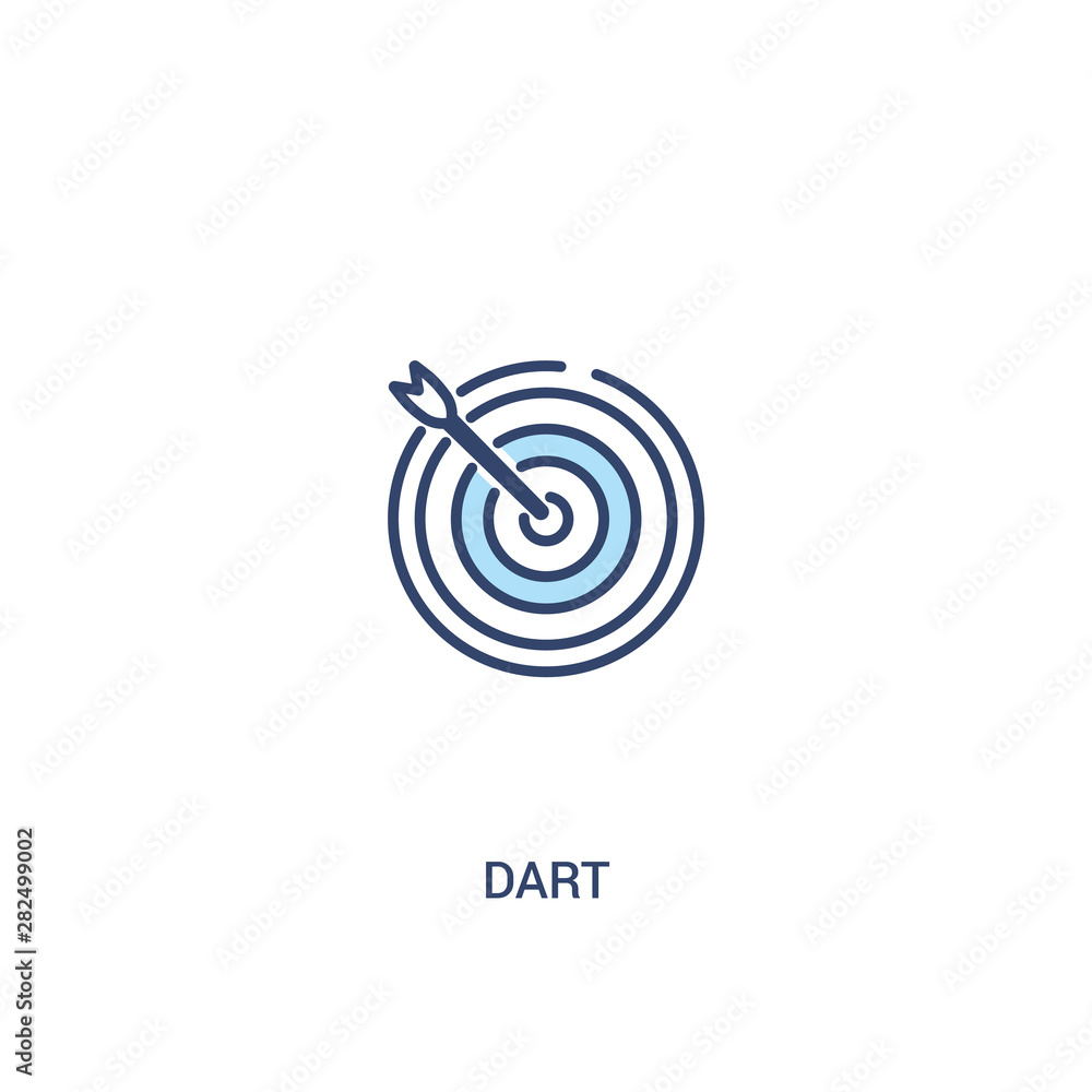 Vecteur Stock dart concept 2 colored icon. simple line element ...