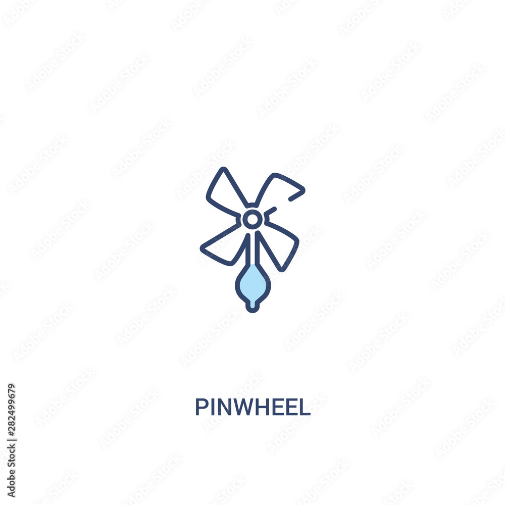pinwheel concept 2 colored icon. simple line element illustration ...