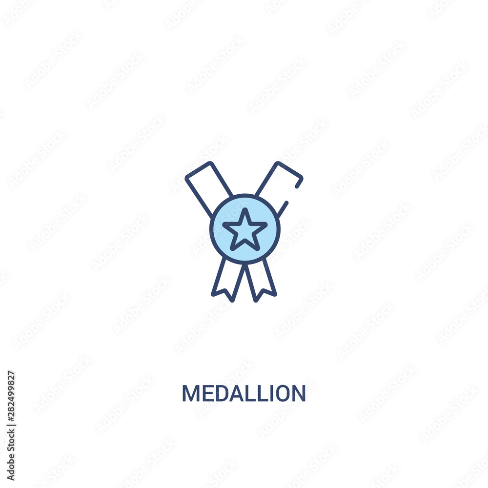 medallion concept 2 colored icon. simple line element illustration ...