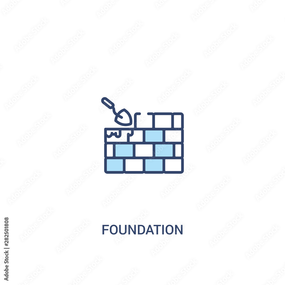 foundation concept 2 colored icon. simple line element illustration ...
