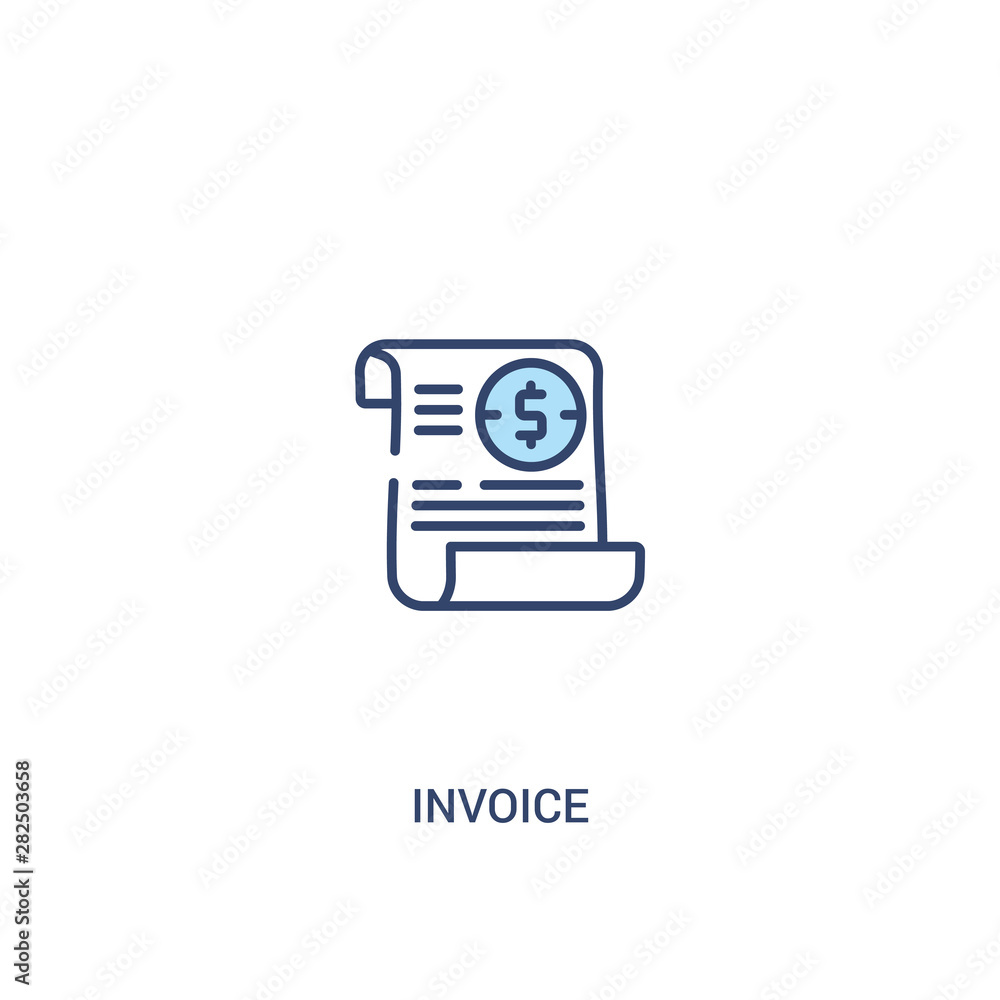 invoice concept 2 colored icon. simple line element illustration ...