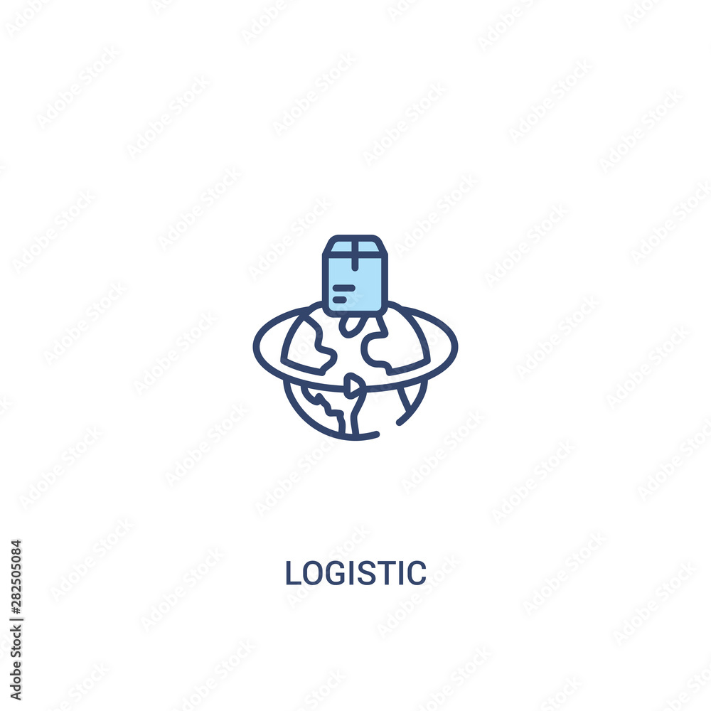 logistic concept 2 colored icon. simple line element illustration ...