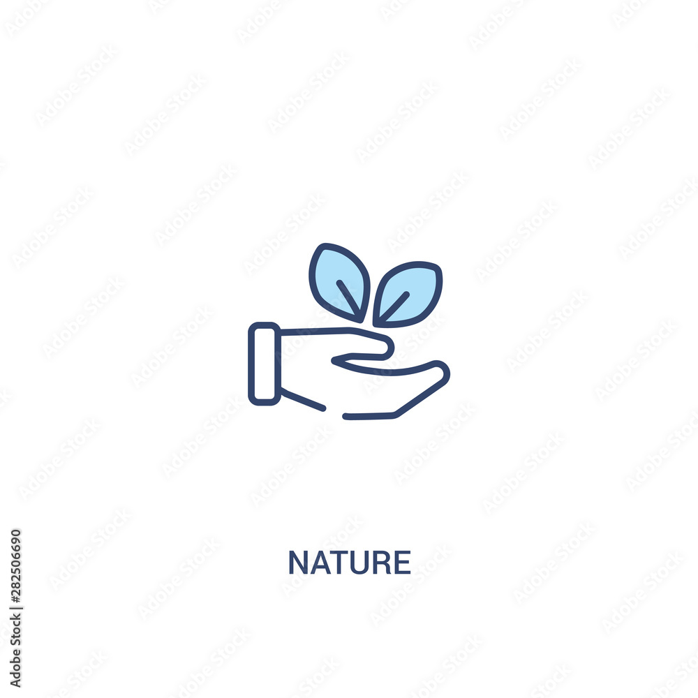 nature concept 2 colored icon. simple line element illustration ...