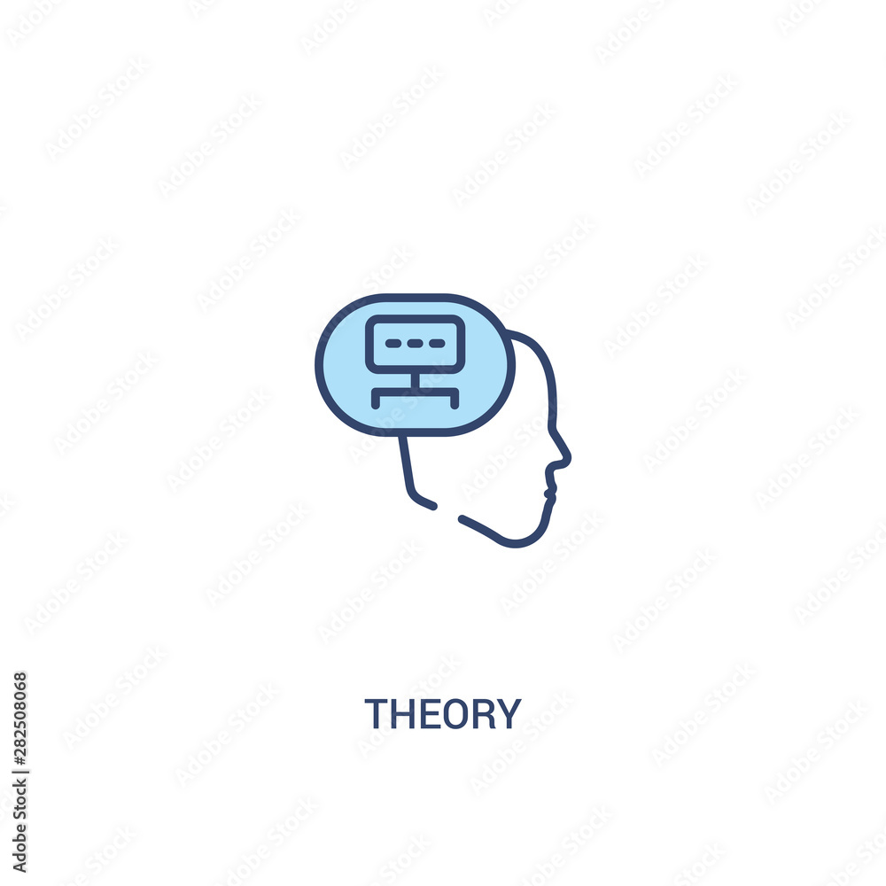 Vetor do Stock: theory concept 2 colored icon. simple line element ...