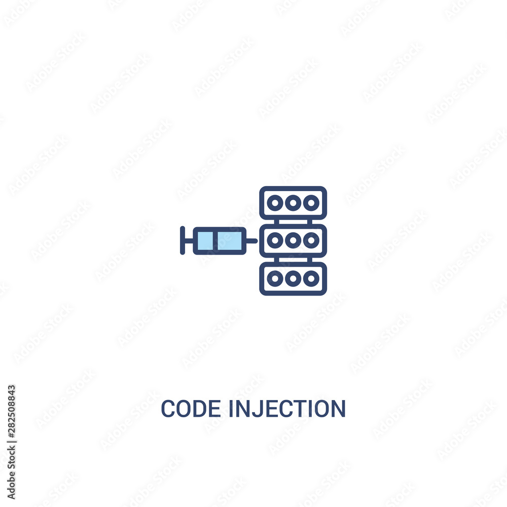 code injection concept 2 colored icon. simple line element illustration ...
