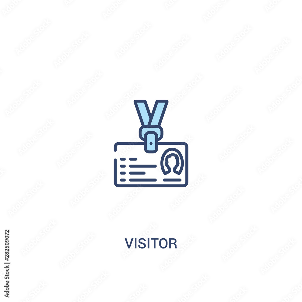 visitor concept 2 colored icon. simple line element illustration ...