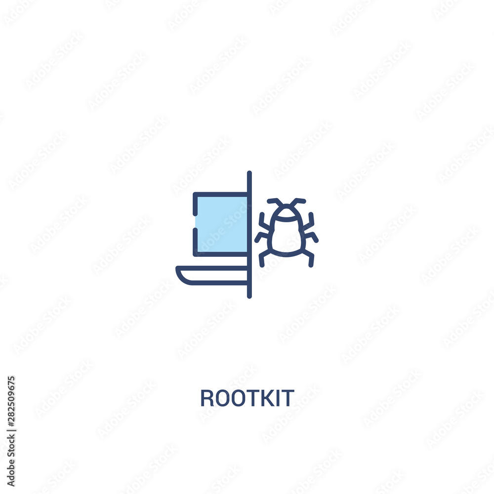 rootkit concept 2 colored icon. simple line element illustration ...