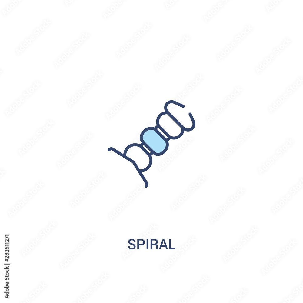 spiral concept 2 colored icon. simple line element illustration ...