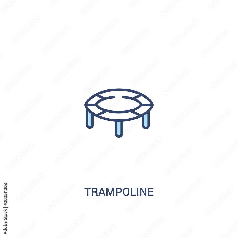 trampoline concept 2 colored icon. simple line element illustration ...