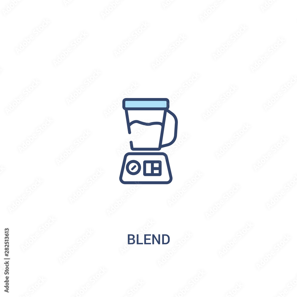 blend concept 2 colored icon. simple line element illustration. outline ...