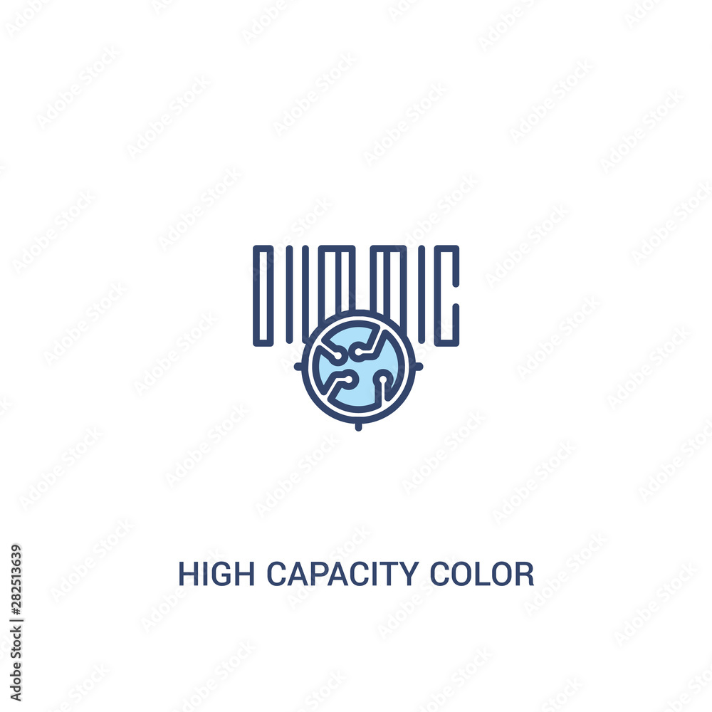 high capacity color barcode concept 2 colored icon. simple line element ...