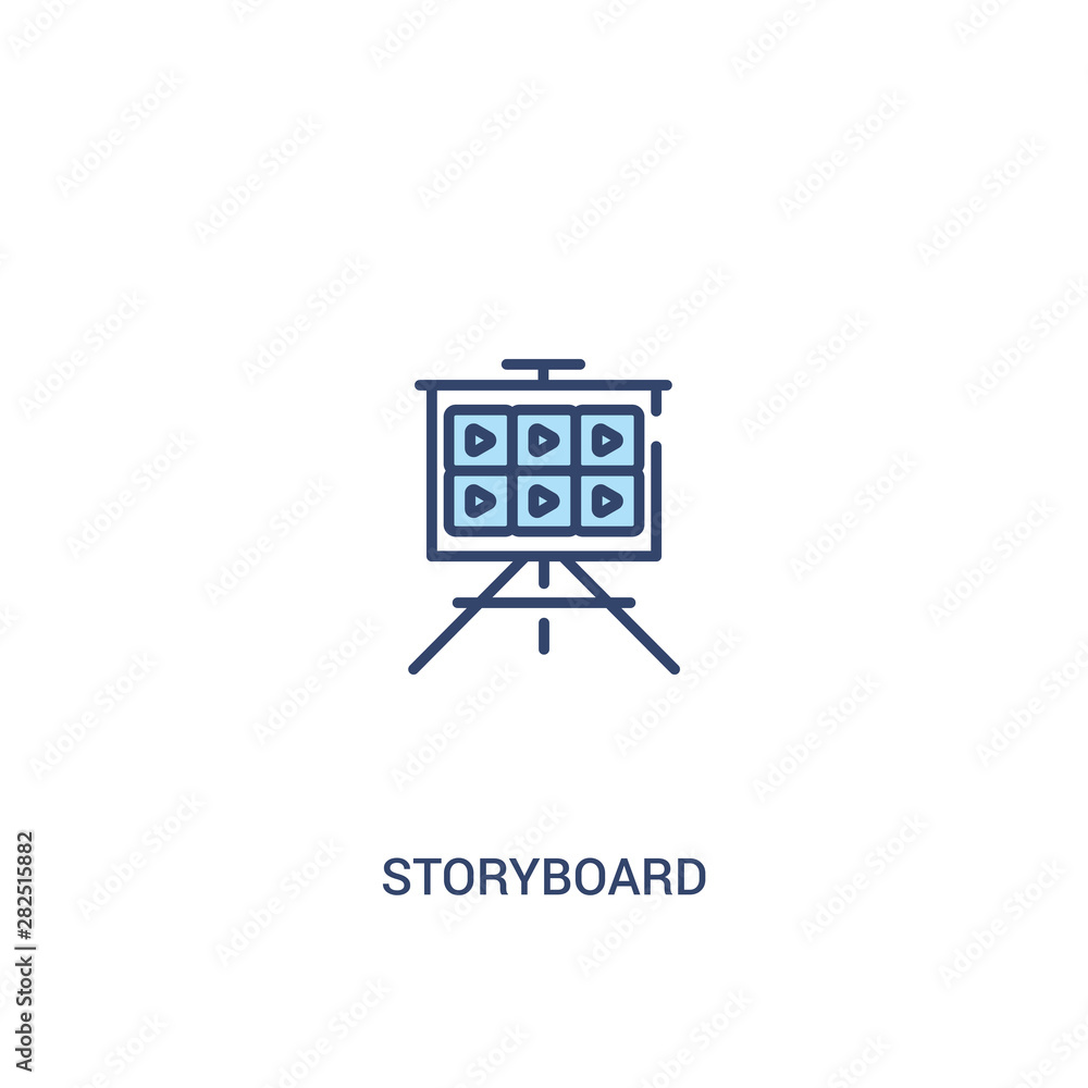 storyboard concept 2 colored icon. simple line element illustration ...