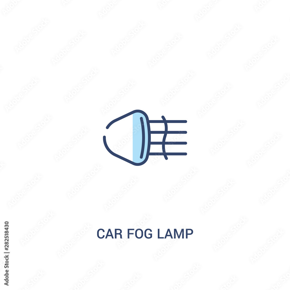 car fog lamp concept 2 colored icon. simple line element illustration ...