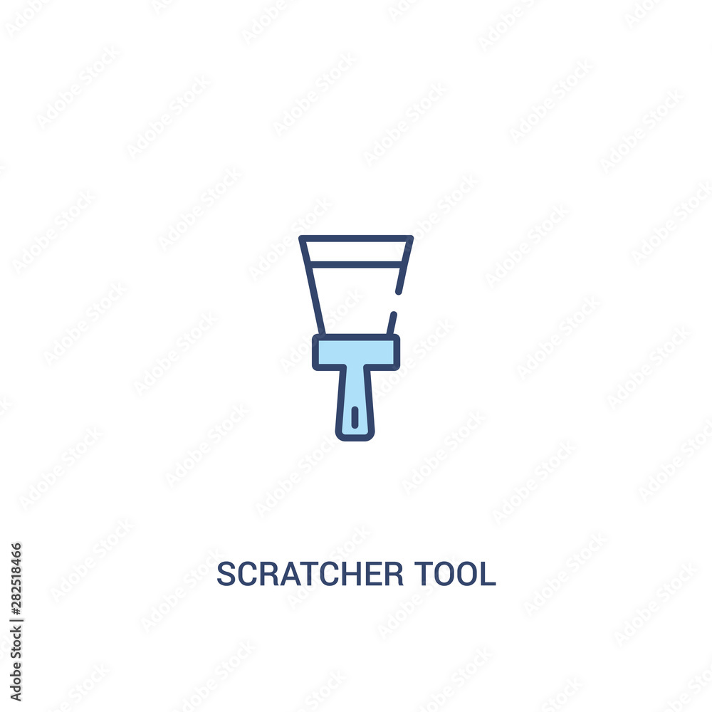 scratcher tool concept 2 colored icon. simple line element illustration ...