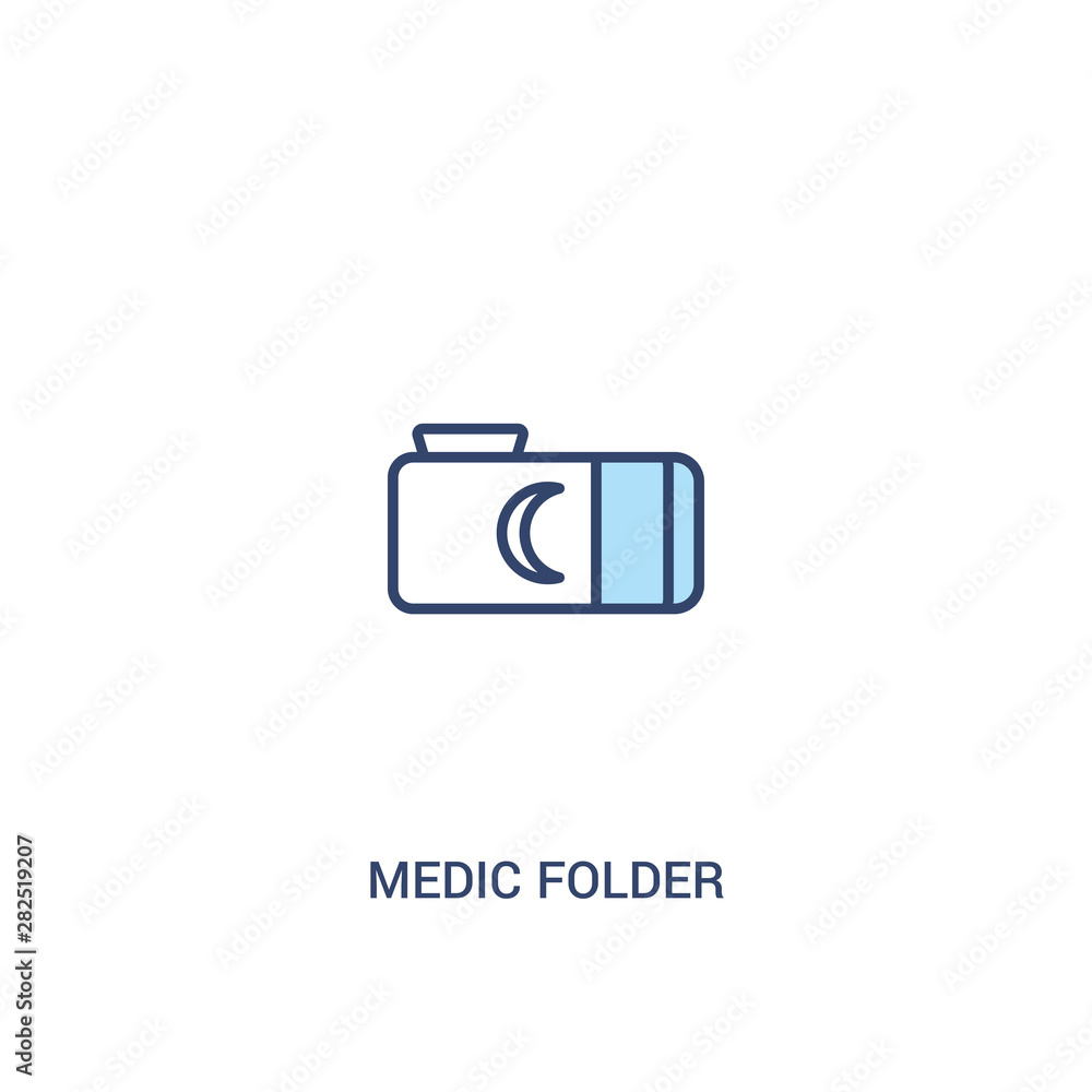 medic folder concept 2 colored icon. simple line element illustration ...