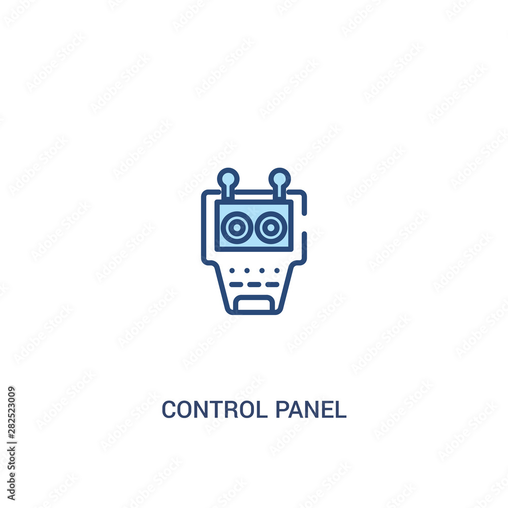 Control Panel Concept 2 Colored Icon Simple Line Element Illustration Outline Blue Control