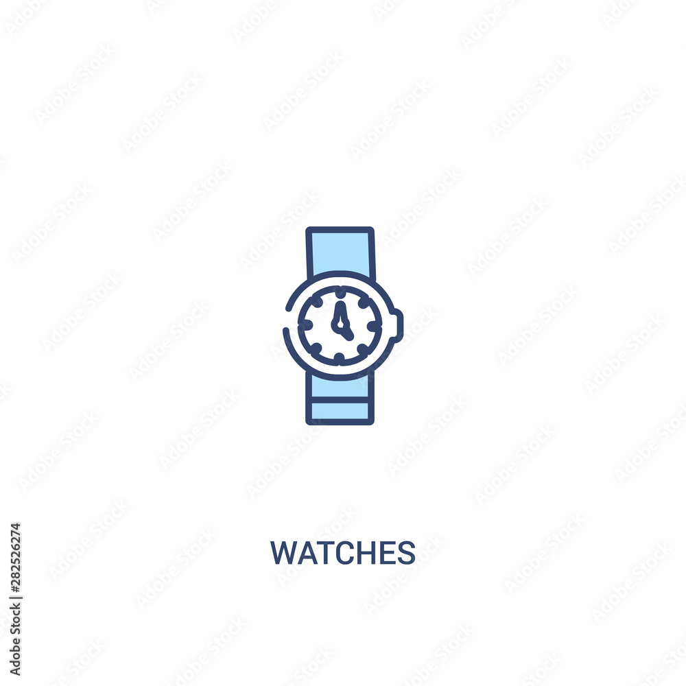 watches concept 2 colored icon. simple line element illustration ...