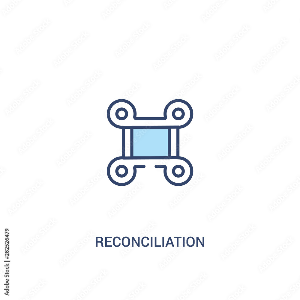 reconciliation concept 2 colored icon. simple line element illustration ...