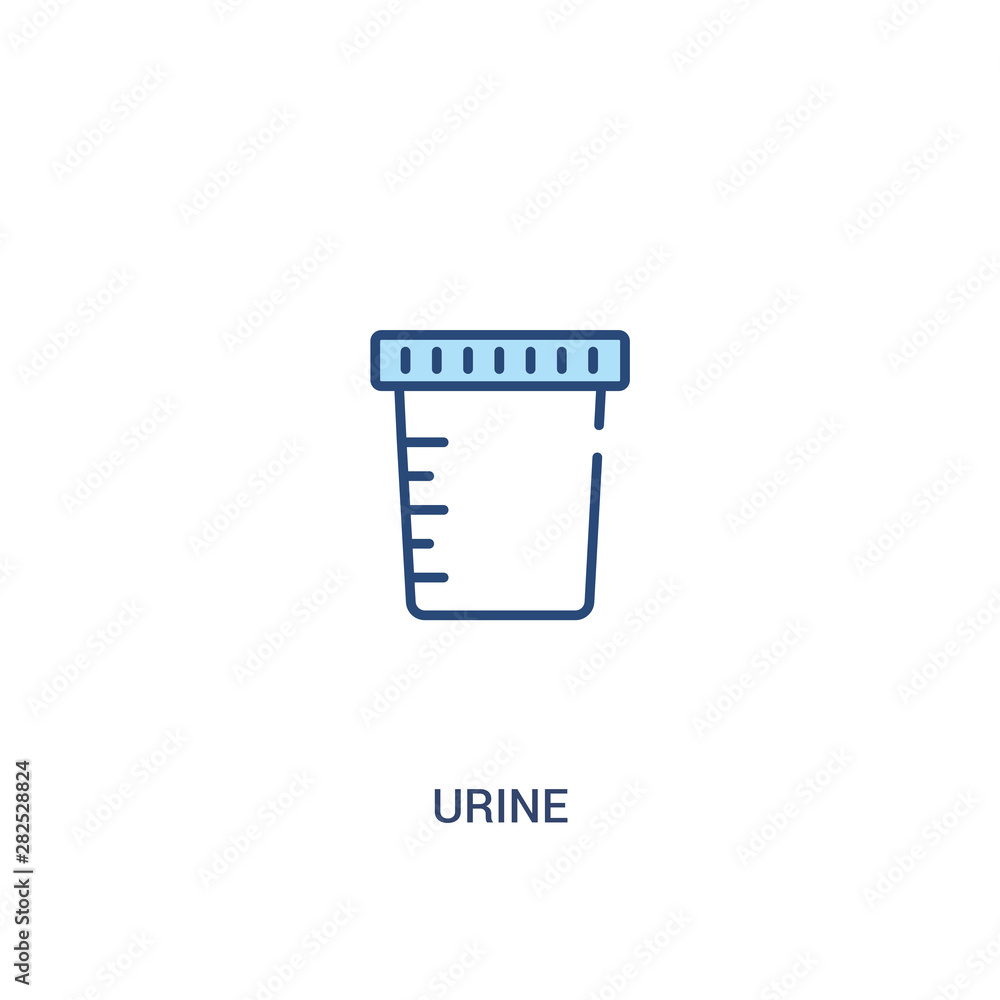 urine concept 2 colored icon. simple line element illustration. outline ...