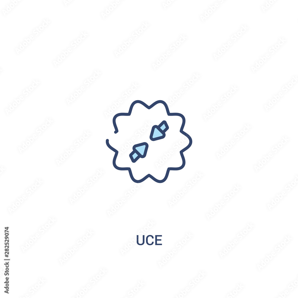 uce concept 2 colored icon. simple line element illustration. outline ...