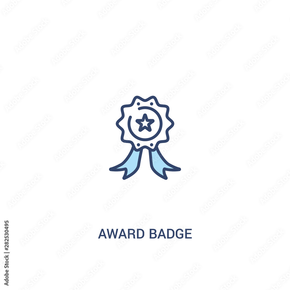 award badge concept 2 colored icon. simple line element illustration ...