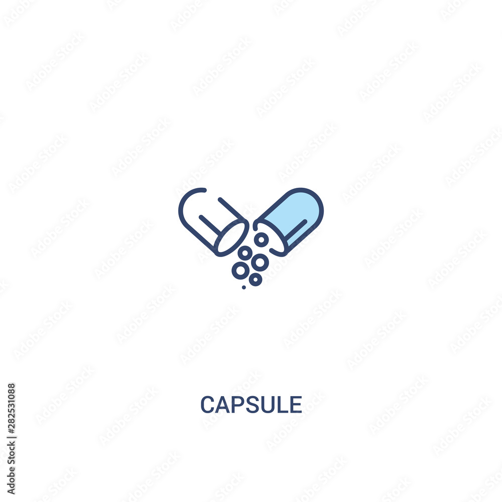 capsule concept 2 colored icon. simple line element illustration ...
