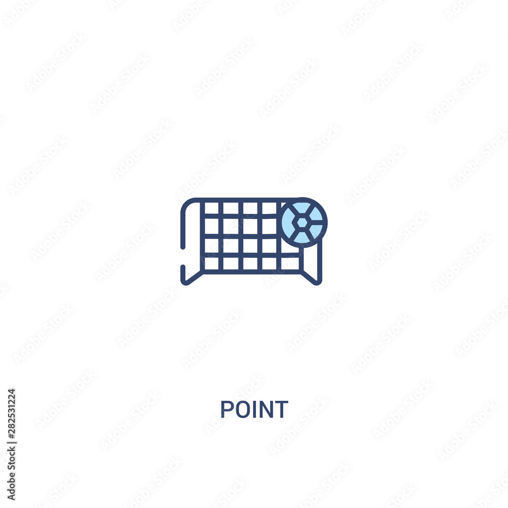 point concept 2 colored icon. simple line element illustration. outline ...