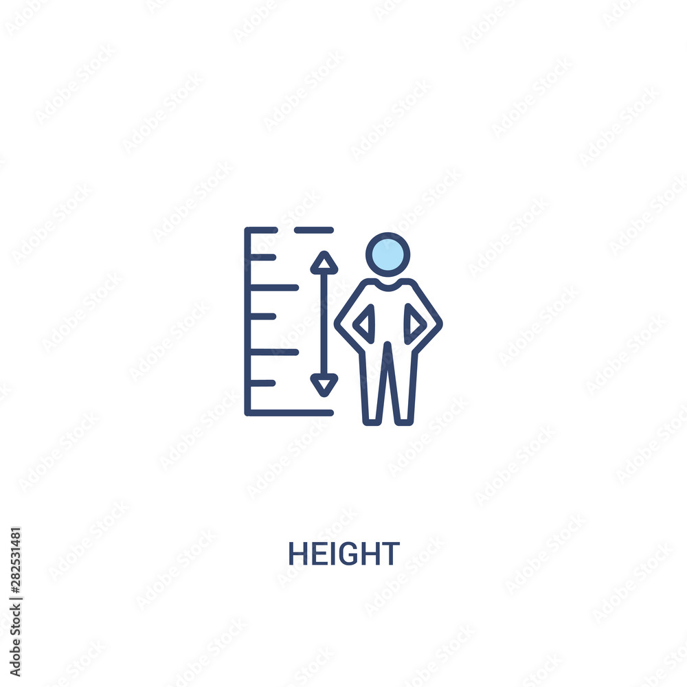 height concept 2 colored icon. simple line element illustration ...