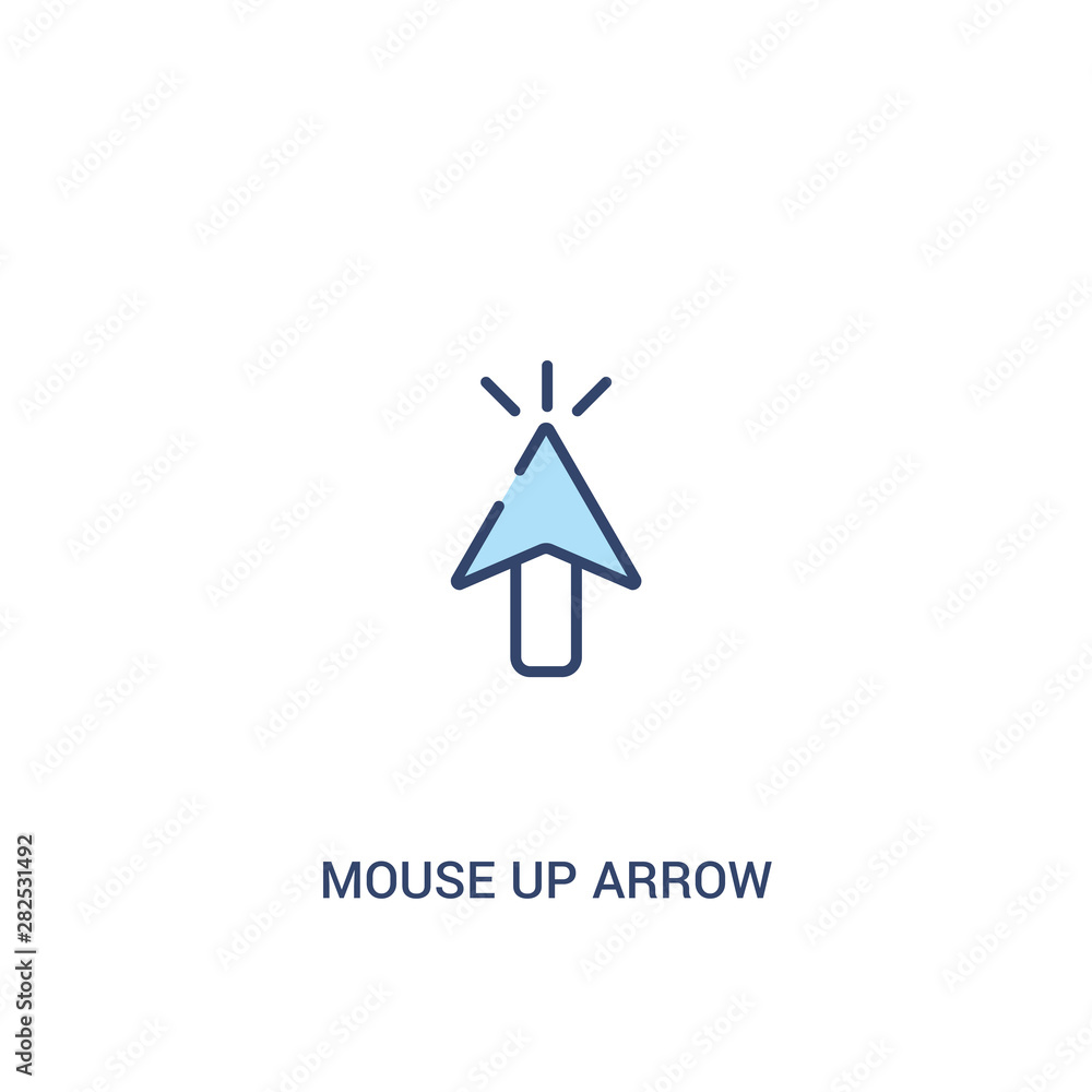 Vetor de mouse up arrow concept 2 colored icon. simple line element ...