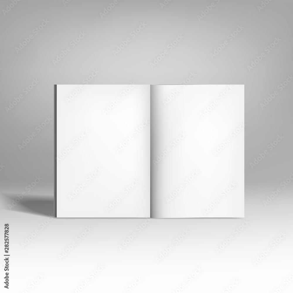 Clean open book mockup. Vector illustration design. Stock Vector ...