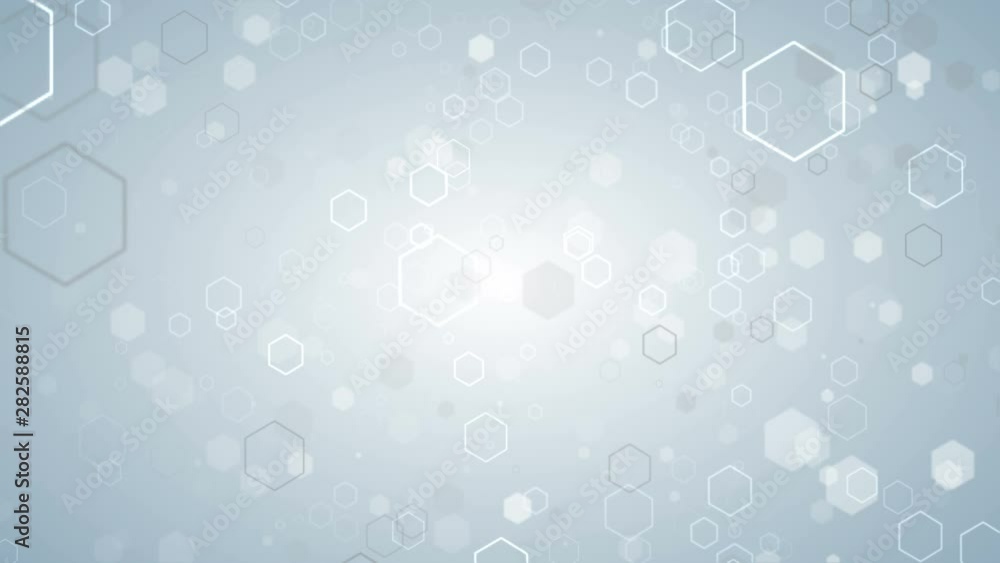 Hex particles medical grid hexagon pattern technology background loop ...