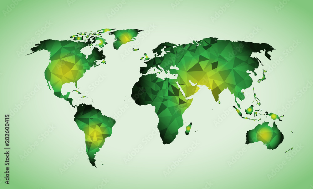 World map triangle geometric shapes Stock Vector | Adobe Stock