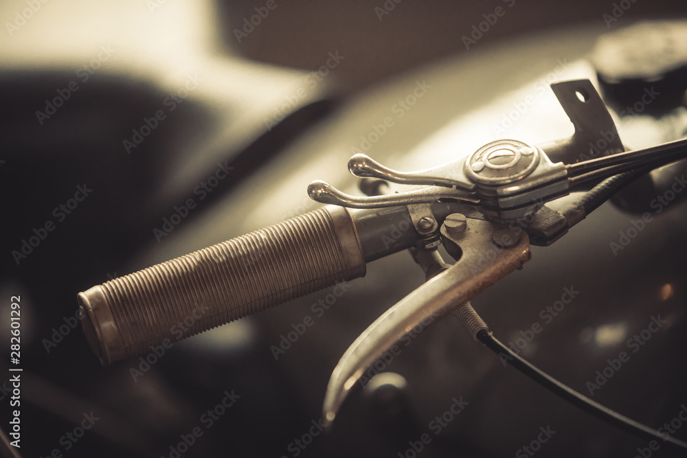 Vintage motorcycle lever Stock Photo | Adobe Stock