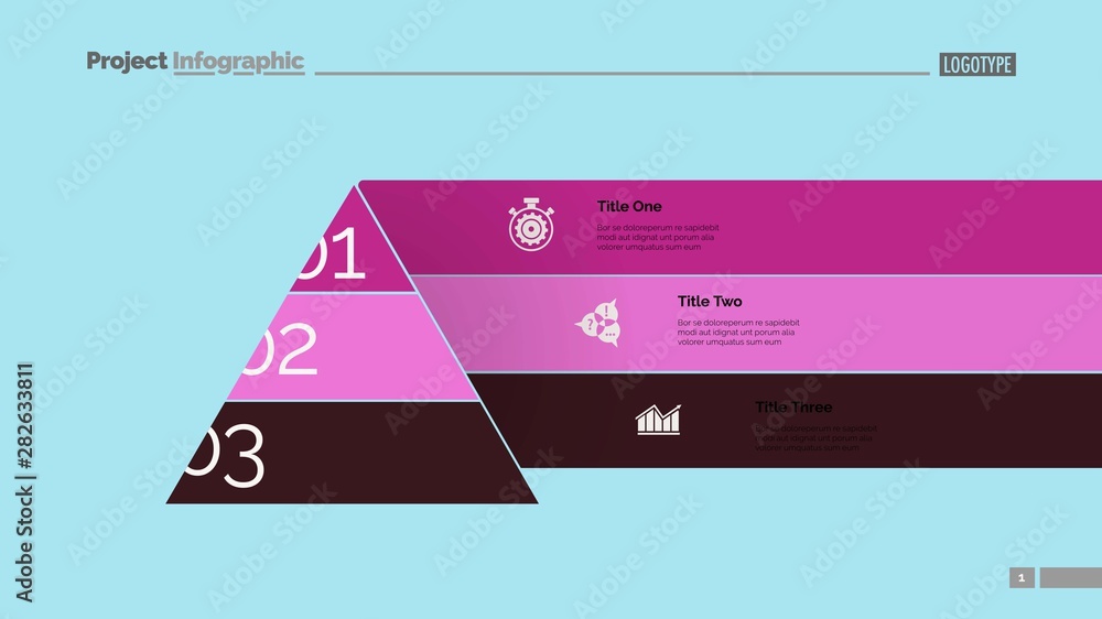 Modern cone staircase diagram slide template. Business data. Graph ...