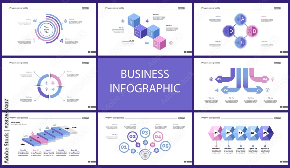 Set of teamwork and statistics concept infographic charts. Business ...