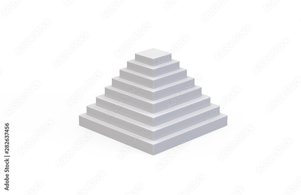 Pyramid Stairs Of success on isolated white background, ready for your ...
