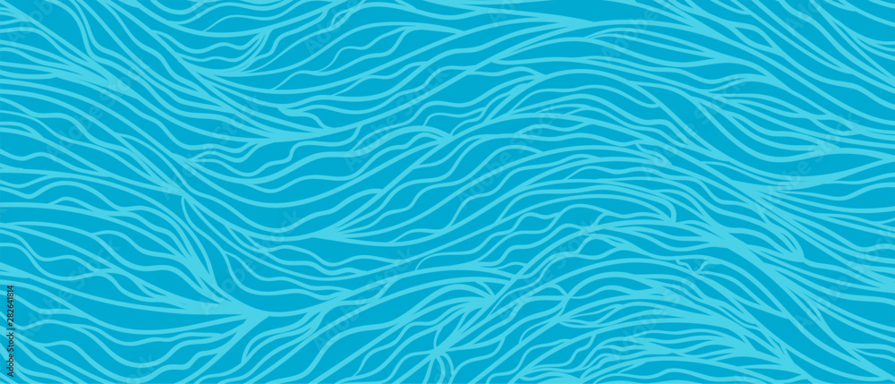 Hand drawn wavy wallpaper. Abstract waved nautical background. Colored ...