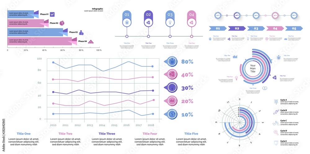 Business inforgraphic slide design set can be used for presentations ...