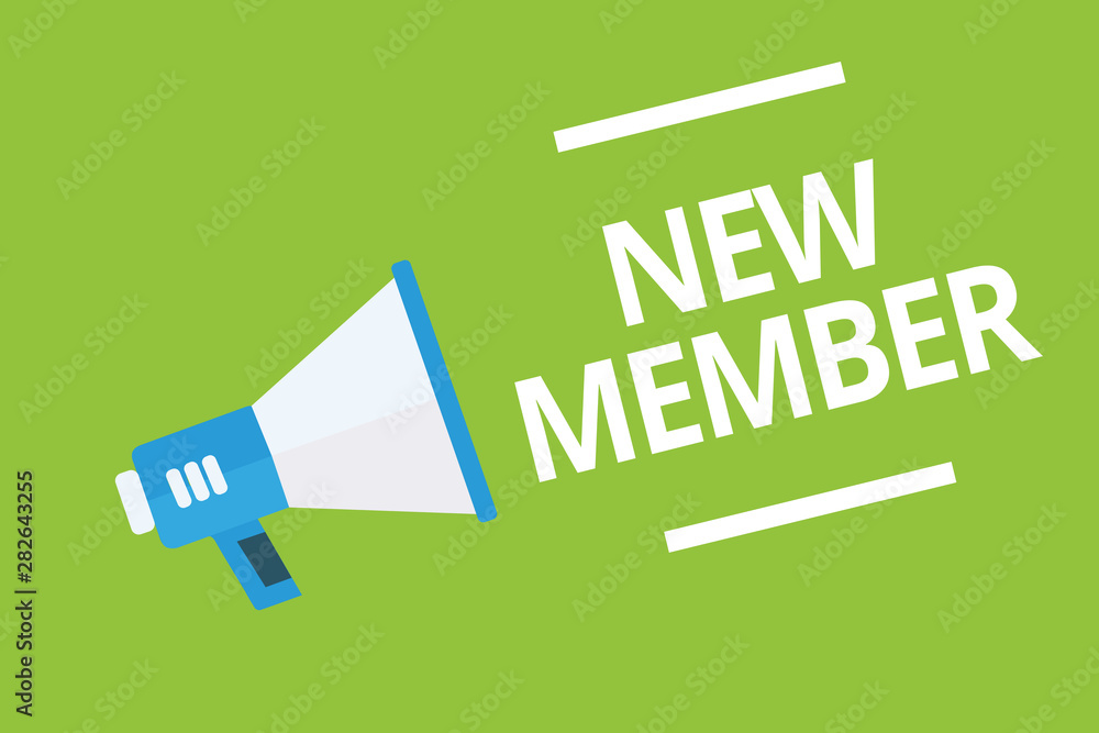 Handwriting text writing New Member. Concept meaning recruiting ... Handwriting text writing New Member. Concept meaning recruiting ...