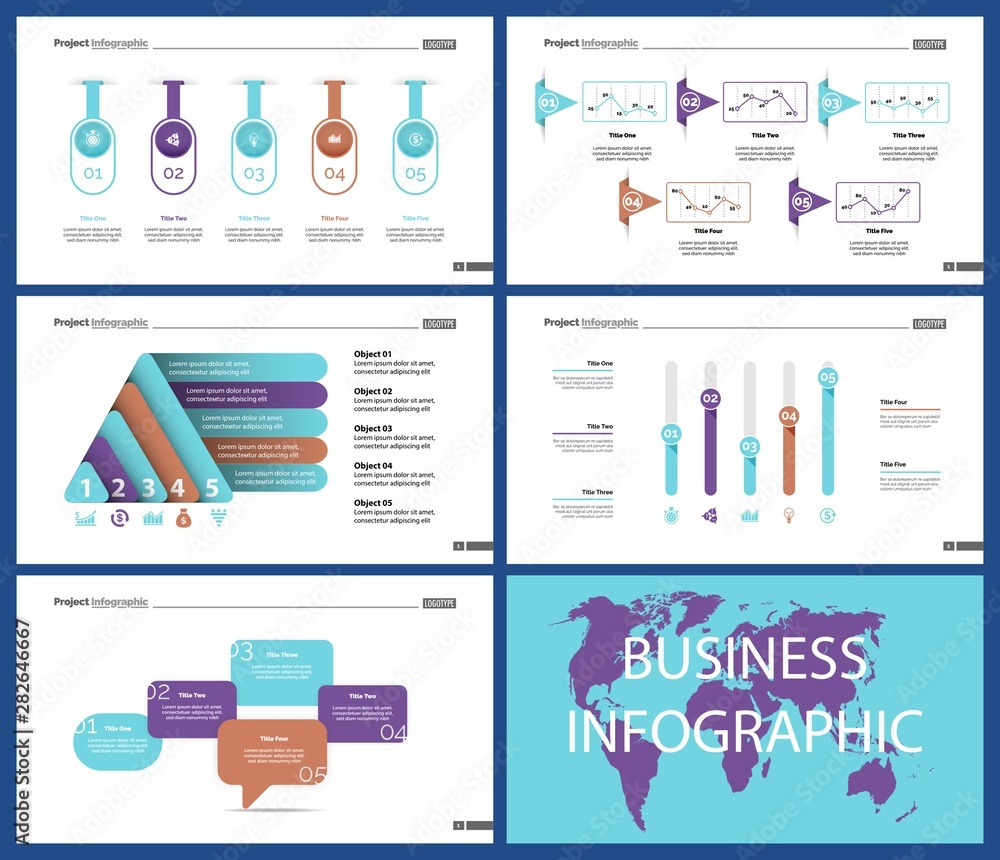 Set of statistics or strategy concept infographic charts. Business ...