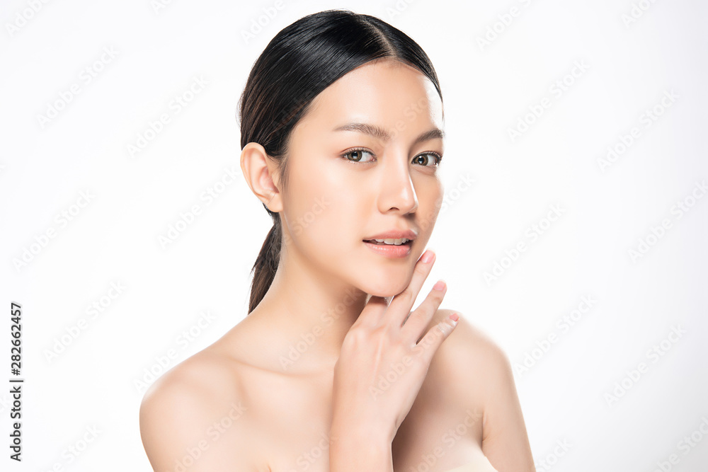 Beautiful Young Asian Woman with Clean Fresh Skin, Stock Photo | Adobe ...